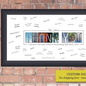 Gift for Teacher Personalized Thank You Teacher Gift Class Gift for ...