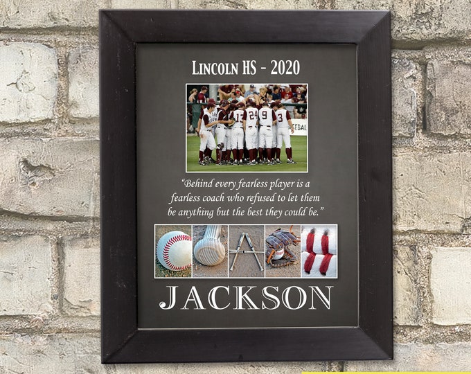 Personalized Printable Gift for Baseball Coach, Team Gift for Baseball ...