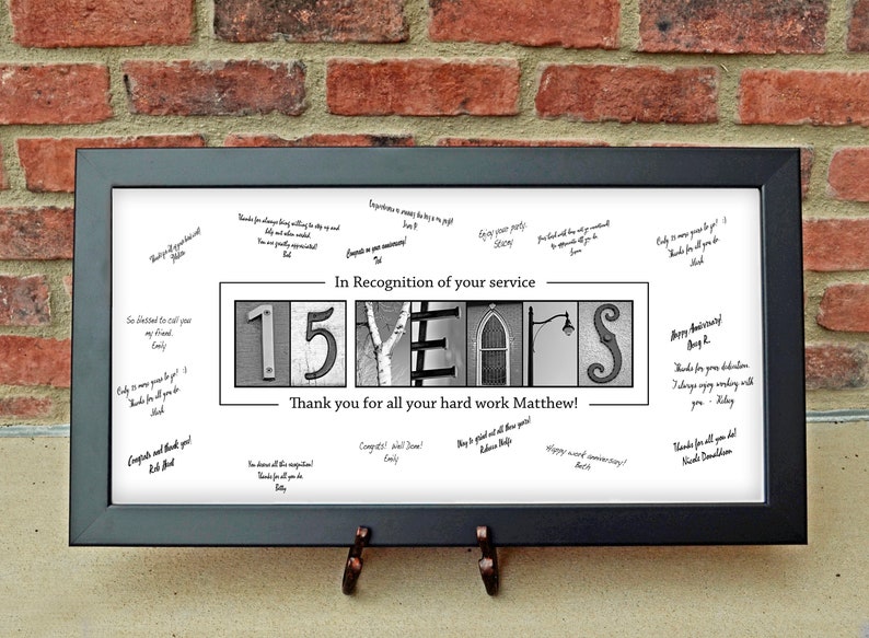 15 Year Work Anniversary Gift Personalized Employee Recognition Gift ...