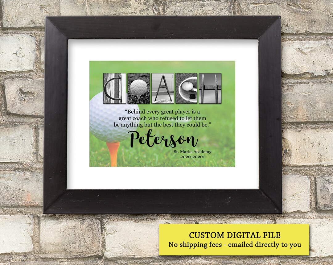 Golf Coach Gift Idea, Coaches Gifts, Golf Gift, Thank You Coach Golf ...