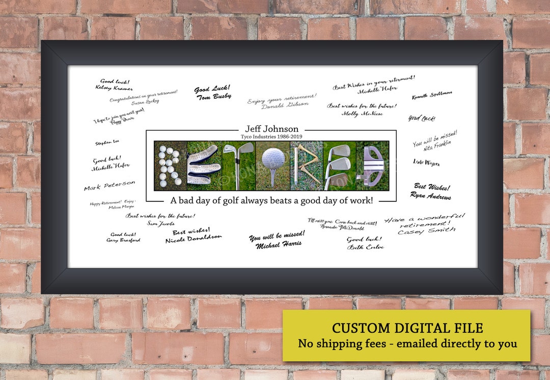Retirement Gift for Golf Lover, Coworker Retirement Gift, Personalized ...