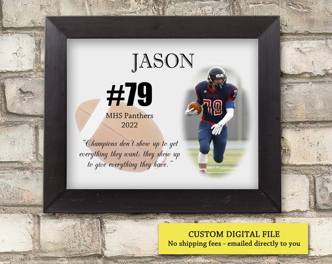Personalized Printable Gift for FOOTBALL Player Team Gift, Football ...