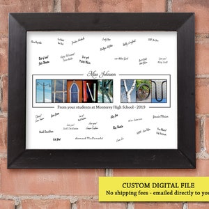 Gift for Teacher Personalized Thank You Teacher Gift Class Gift for ...