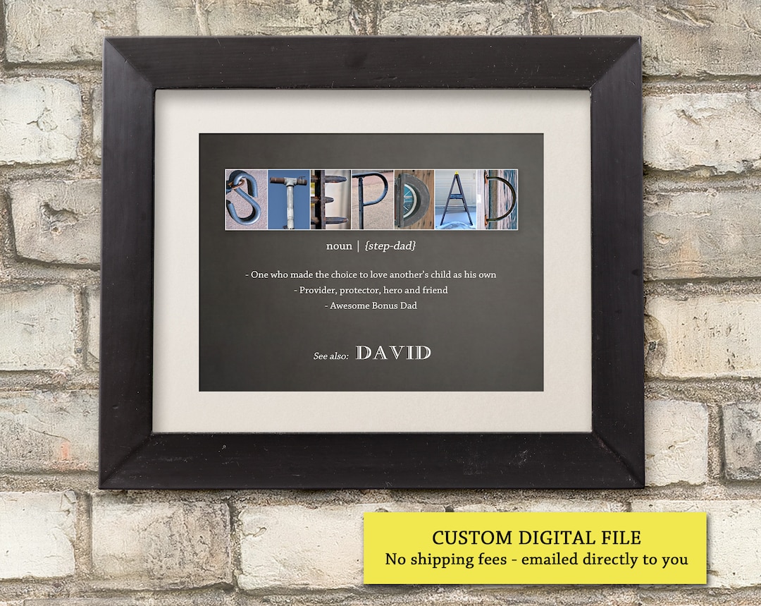 Personalized Fathers Day Gift for Stepdad Printable Gift Bonus Dad ...