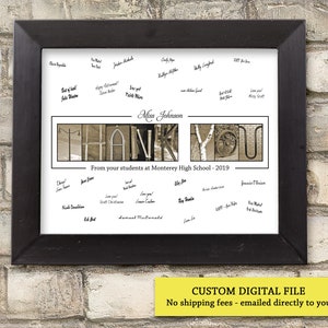 Gift for Teacher Personalized Thank You Teacher Gift Class Gift for ...