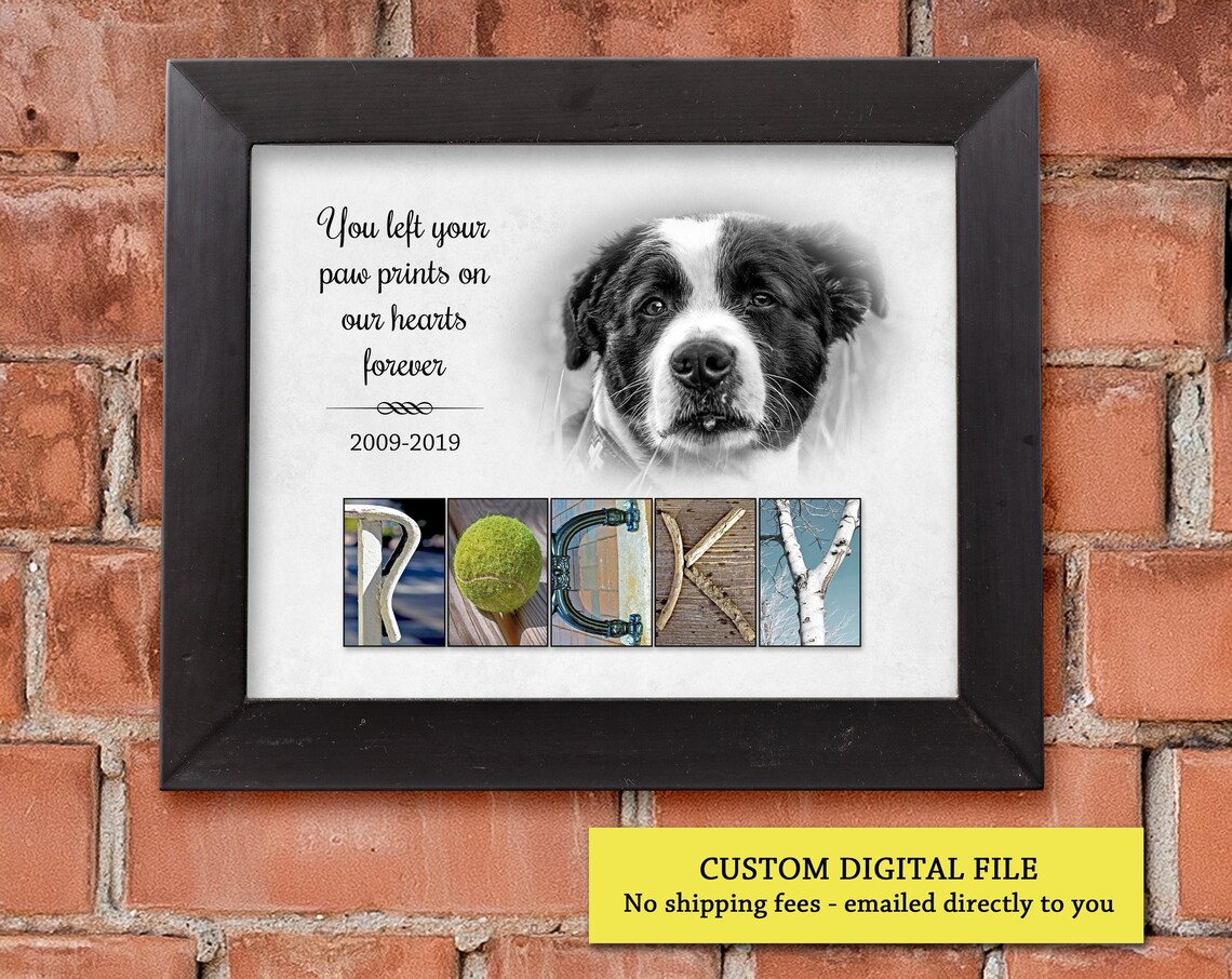 Personalized Dog Memorial Gift Idea Memory of Dog Memorial Dog - Etsy