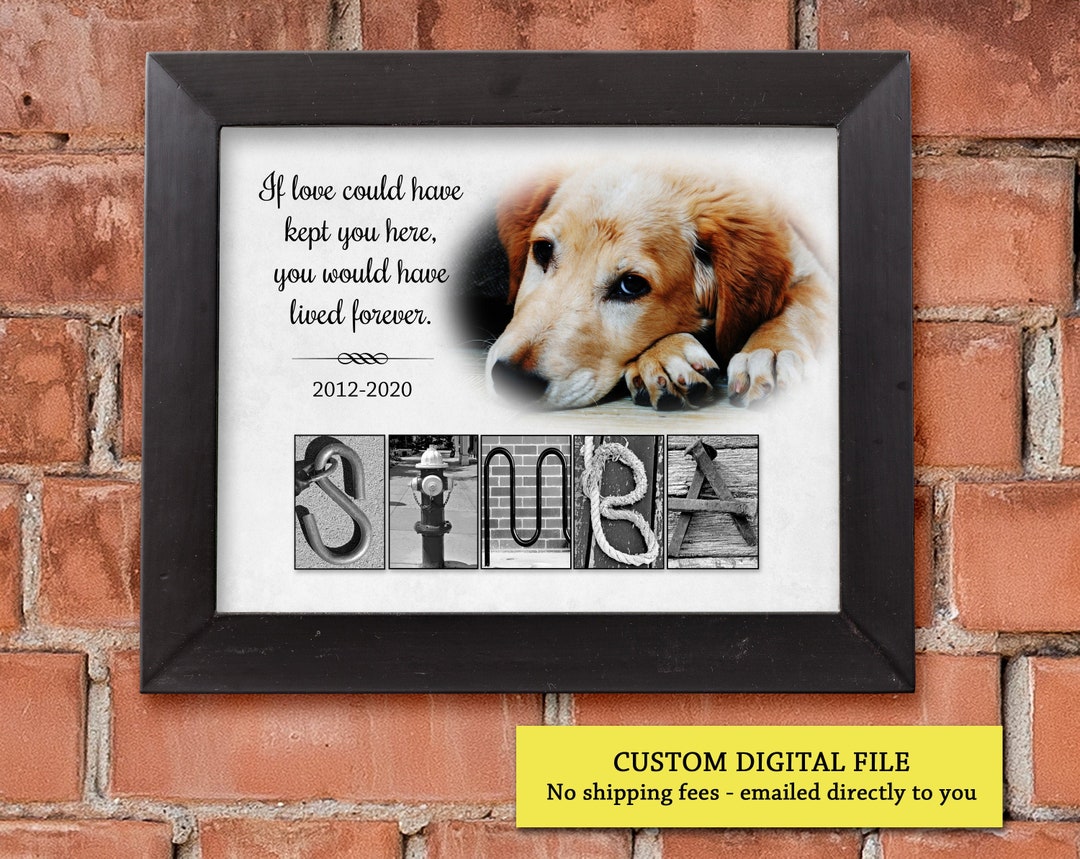 Gift for Dog Memorial Gift Idea Custom Dog Memorial Art Dog Memorial ...