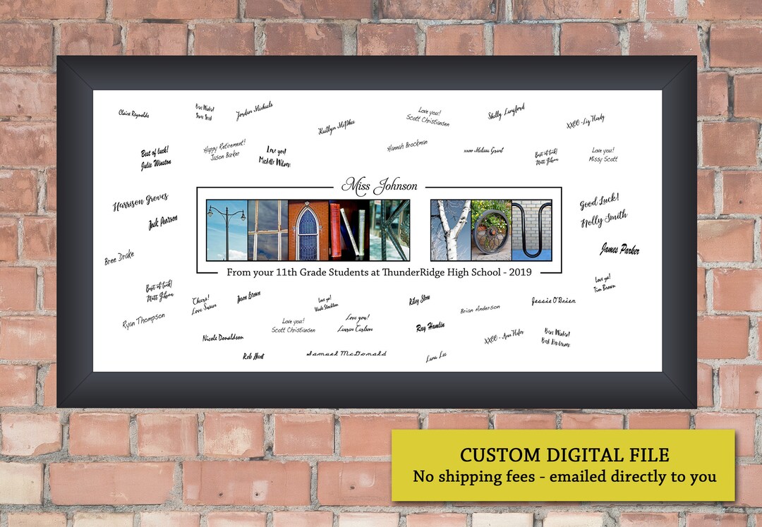 Gift for Teacher Personalized Thank You Teacher Gift Class Gift for ...