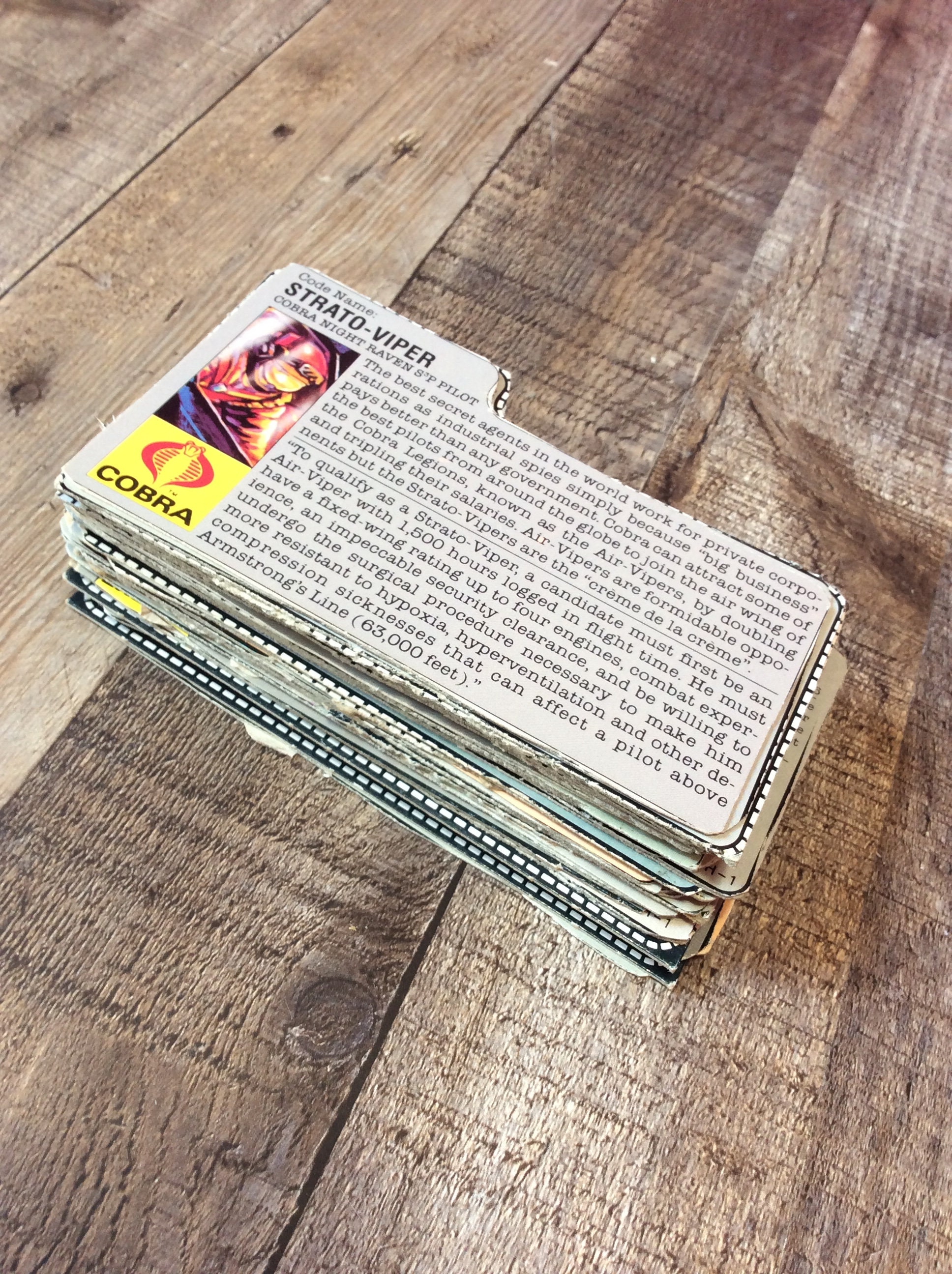 Vintage GI Joe File Cards, Lot of GI Joe Fact Cards 1980's, Vintage GI ...