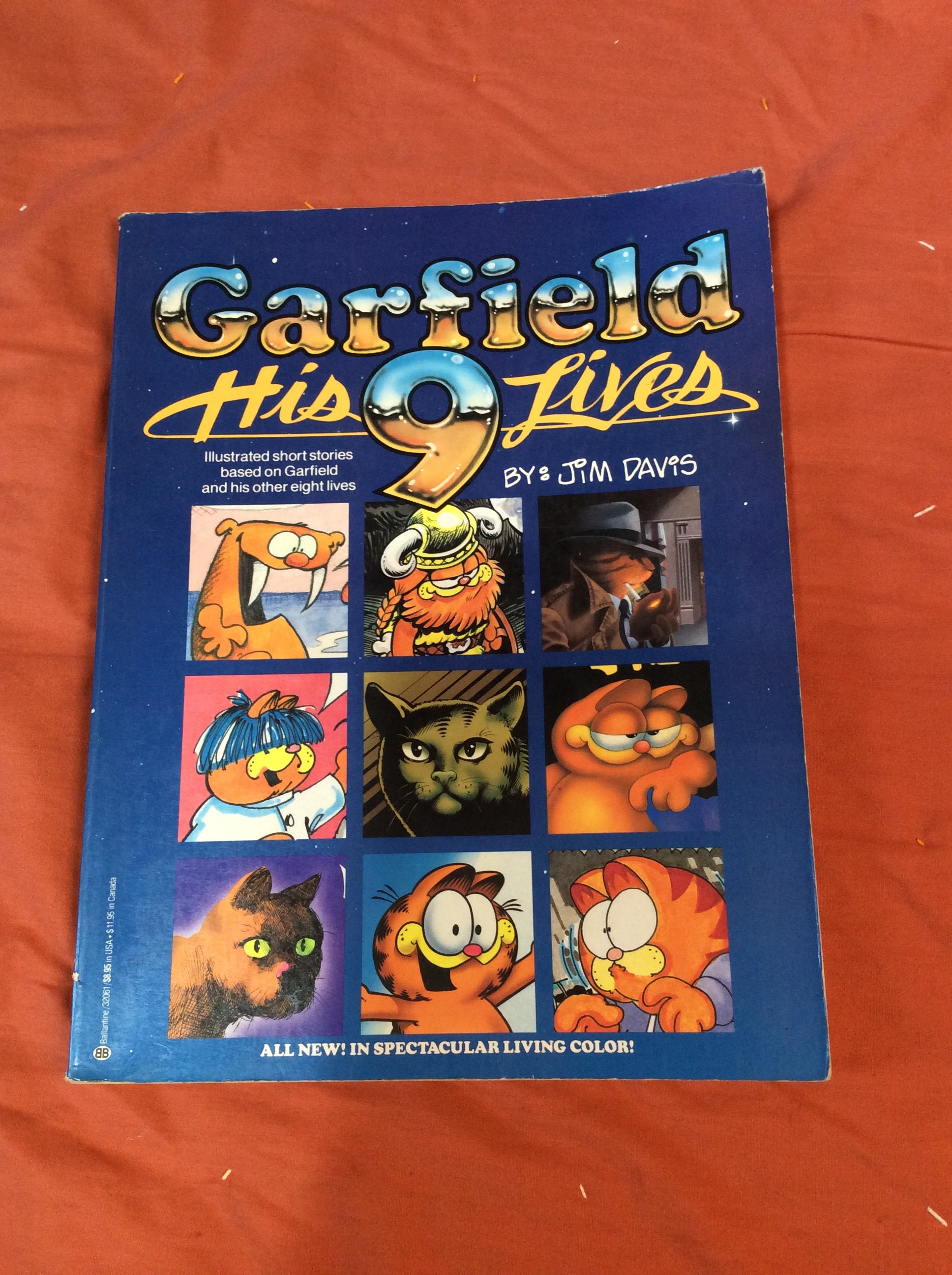 Garfield His 9 Lives Book by Jim Davis, Garfield the Cat Soft Cover ...