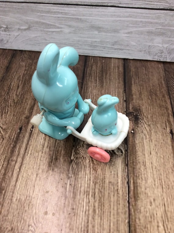Wind up Toy Bunny With Baby Bunny in Stroller Easter Wind up | Etsy