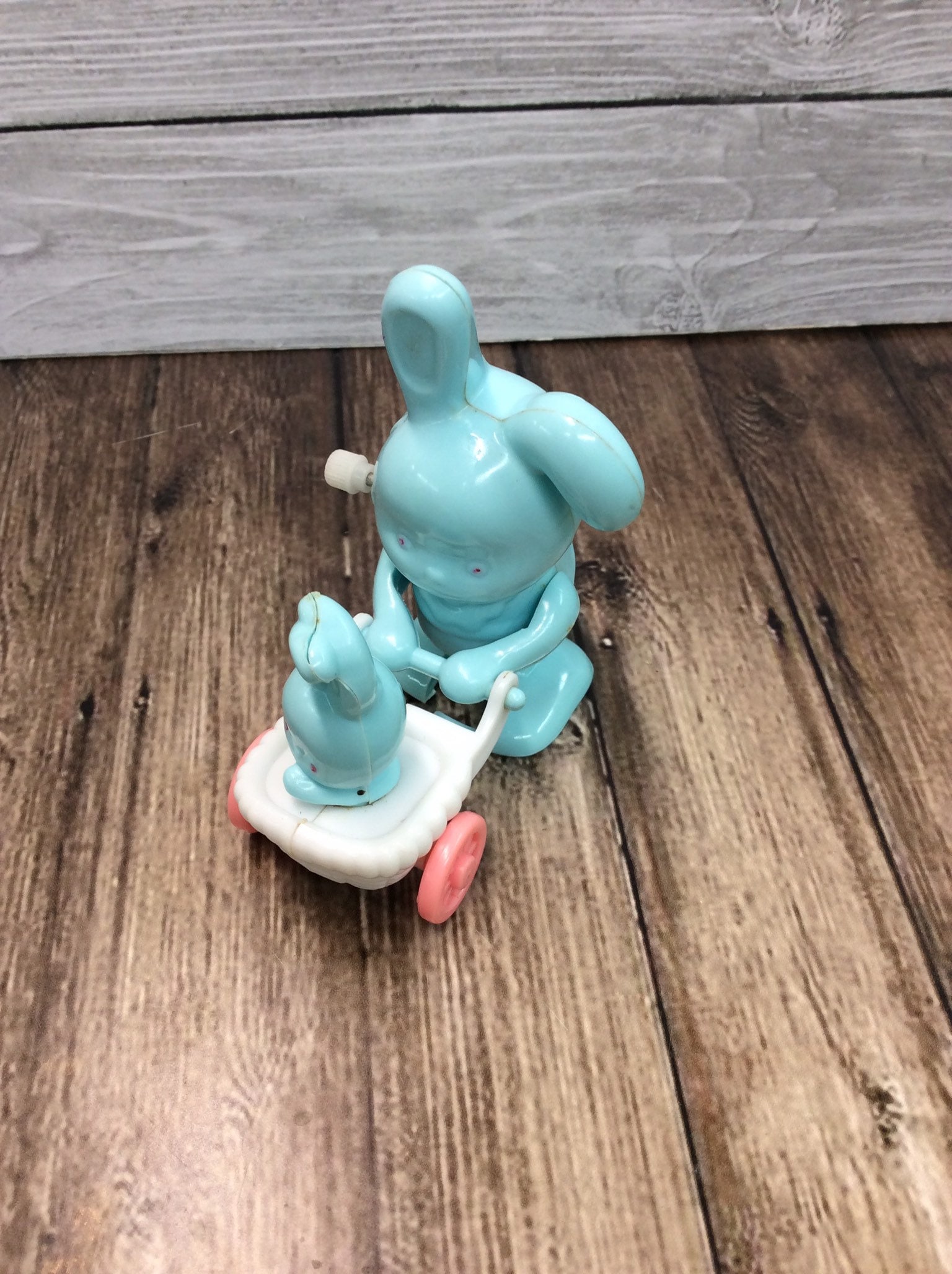Wind up Toy Bunny With Baby Bunny in Stroller Easter Wind up - Etsy