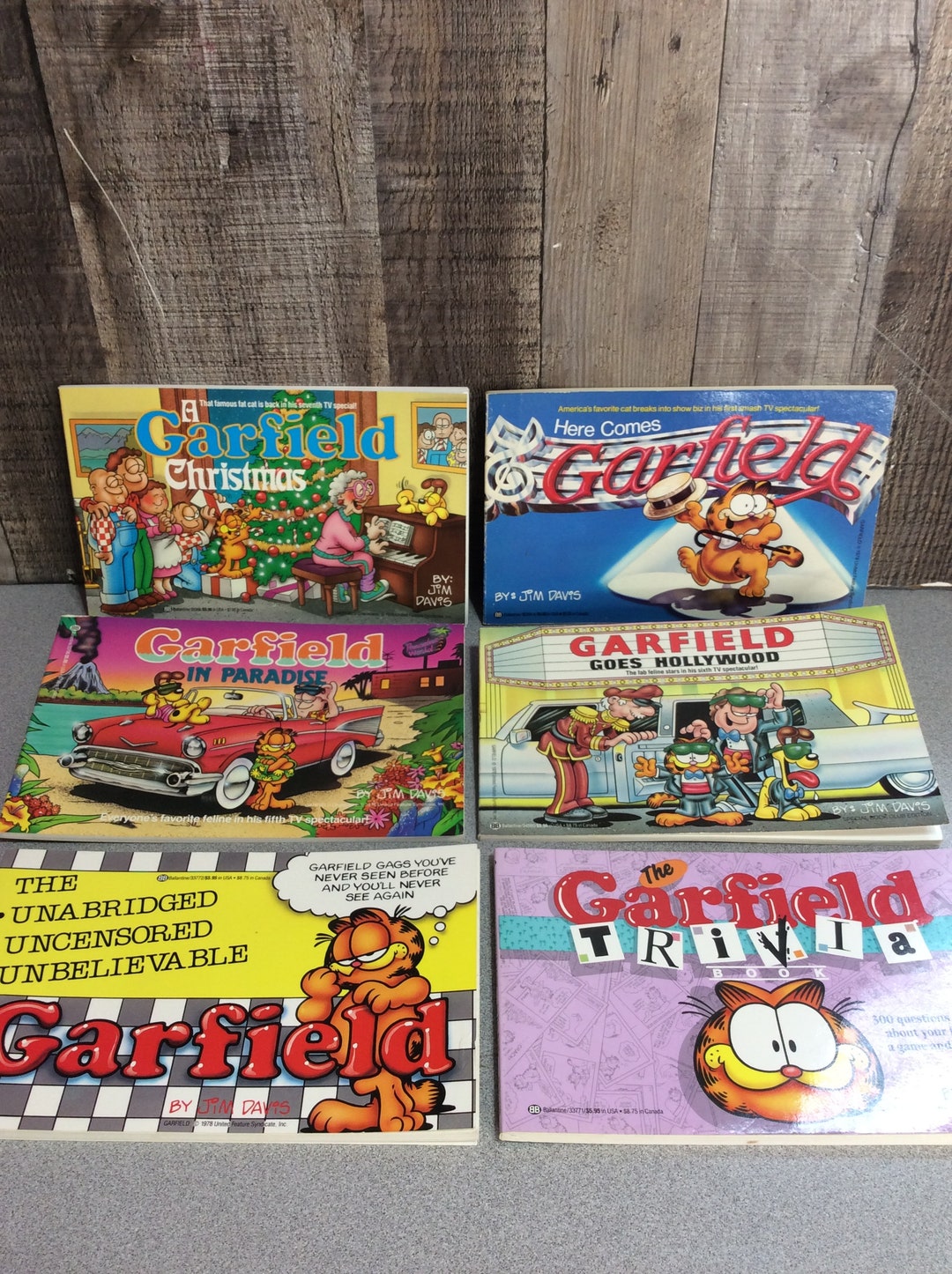 Garfield Books by Jim Davis Choice of Book Here Comes - Etsy