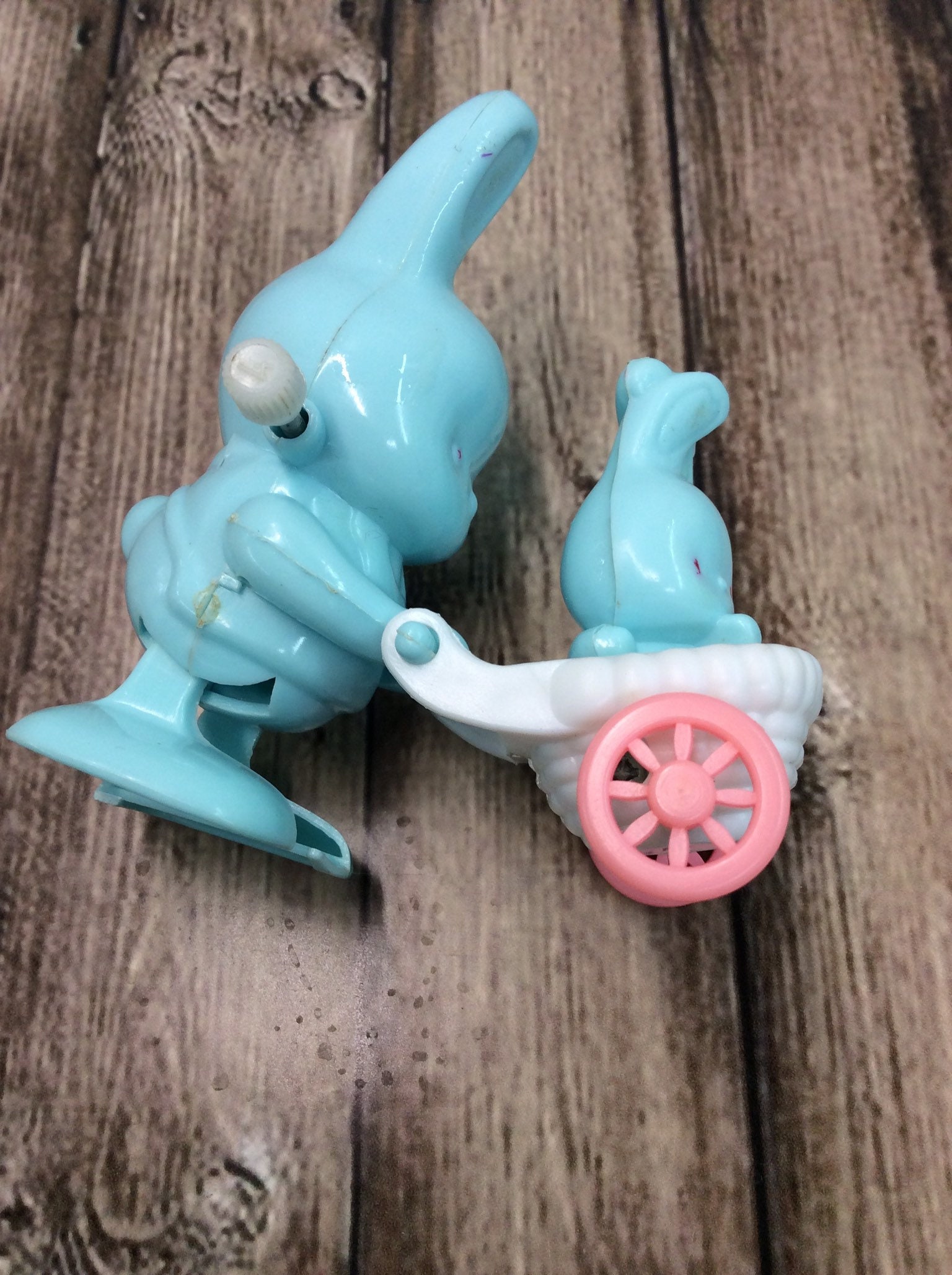 Wind up Toy Bunny With Baby Bunny in Stroller Easter Wind up - Etsy