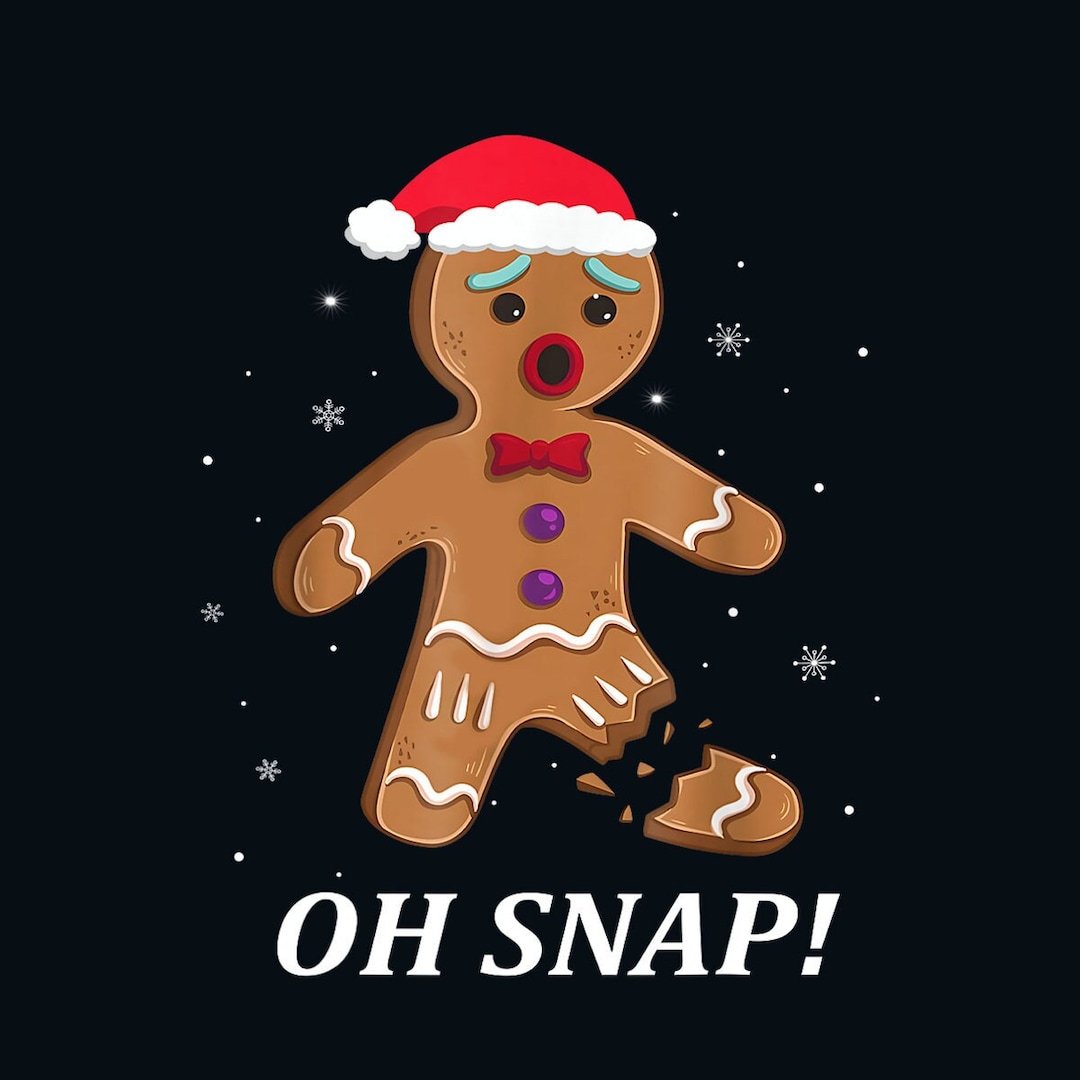 Gingerbread Man Oh Snap Christmas Cookie Costume Baking Team Digital ...