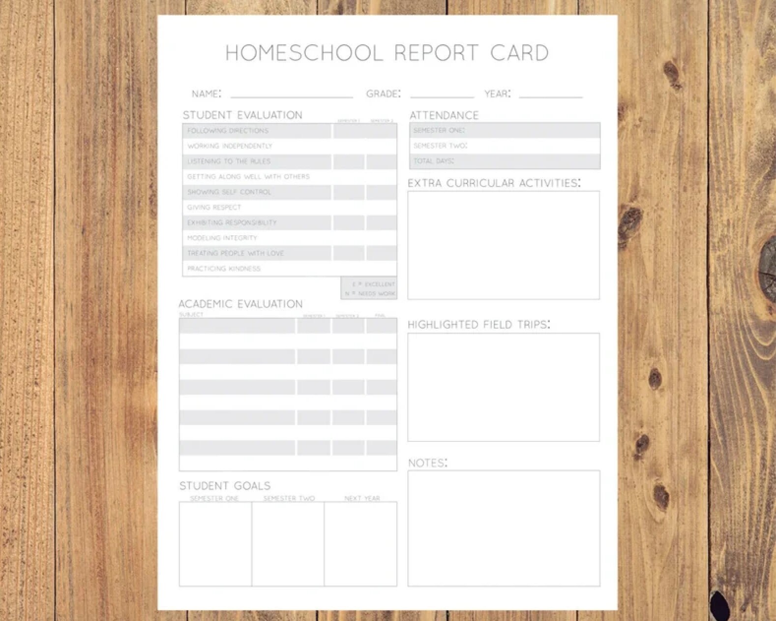 Homeschool Transcript, Report Cards, and Diploma Printable College ...