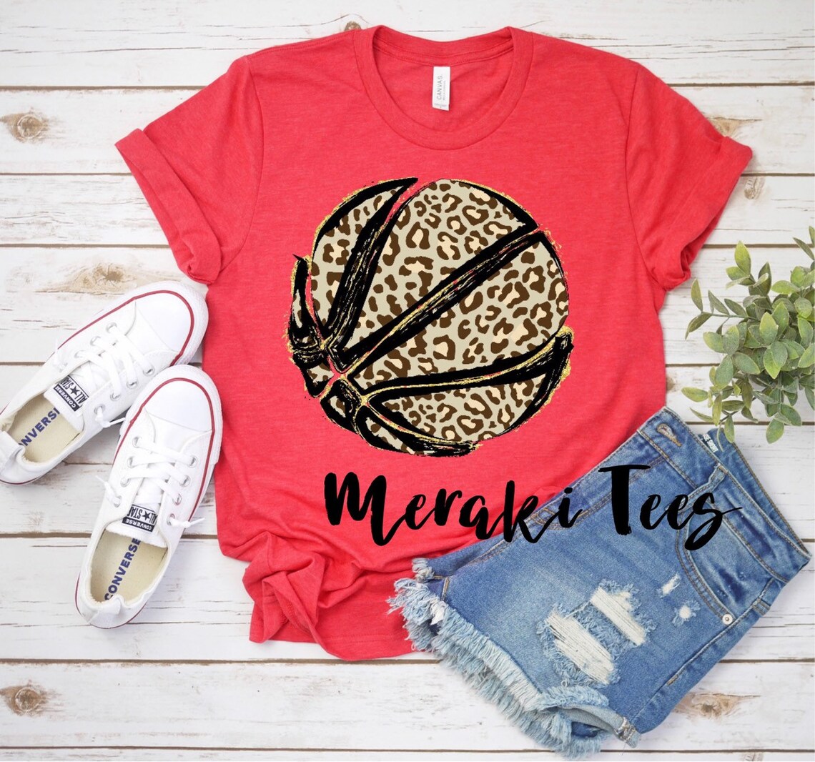Leopard Basketball T-shirt Womens Basketball T-shirt - Etsy