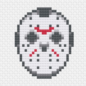 Jason Hockey Mask Cross Stitch Pattern - Etsy