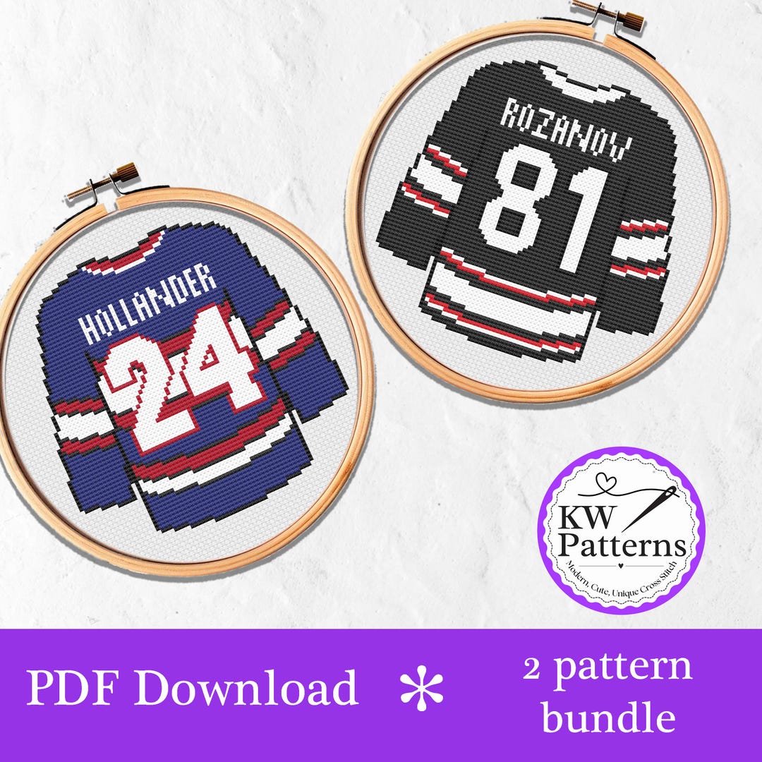 Heated Rivalry Jerseys Dual Cross Stitch Patterns | Hollander and ...