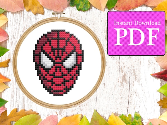 Spiderman Cross Stitch Pattern | Etsy