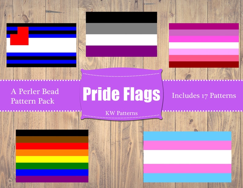 Perler Bead Pattern Pack: Pride Flags - Etsy