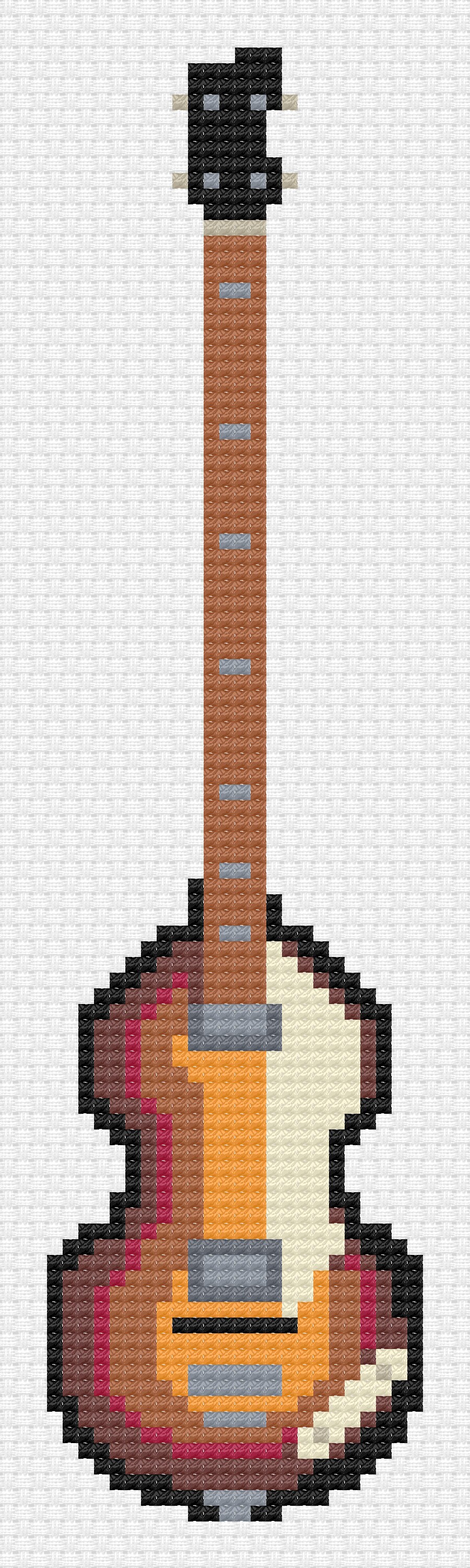 Violin Bass Guitar Cross Stitch Pattern | Etsy