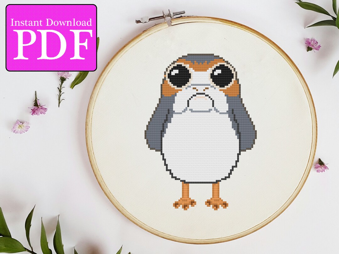 Cute Porg Cross Stitch Pattern - Etsy