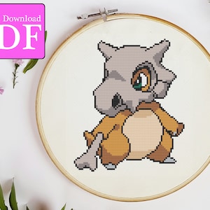 Cubone Pokemon Cross Stitch Pattern - Etsy