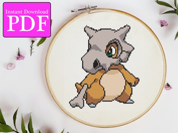 Cubone Pokemon Cross Stitch Pattern | Etsy