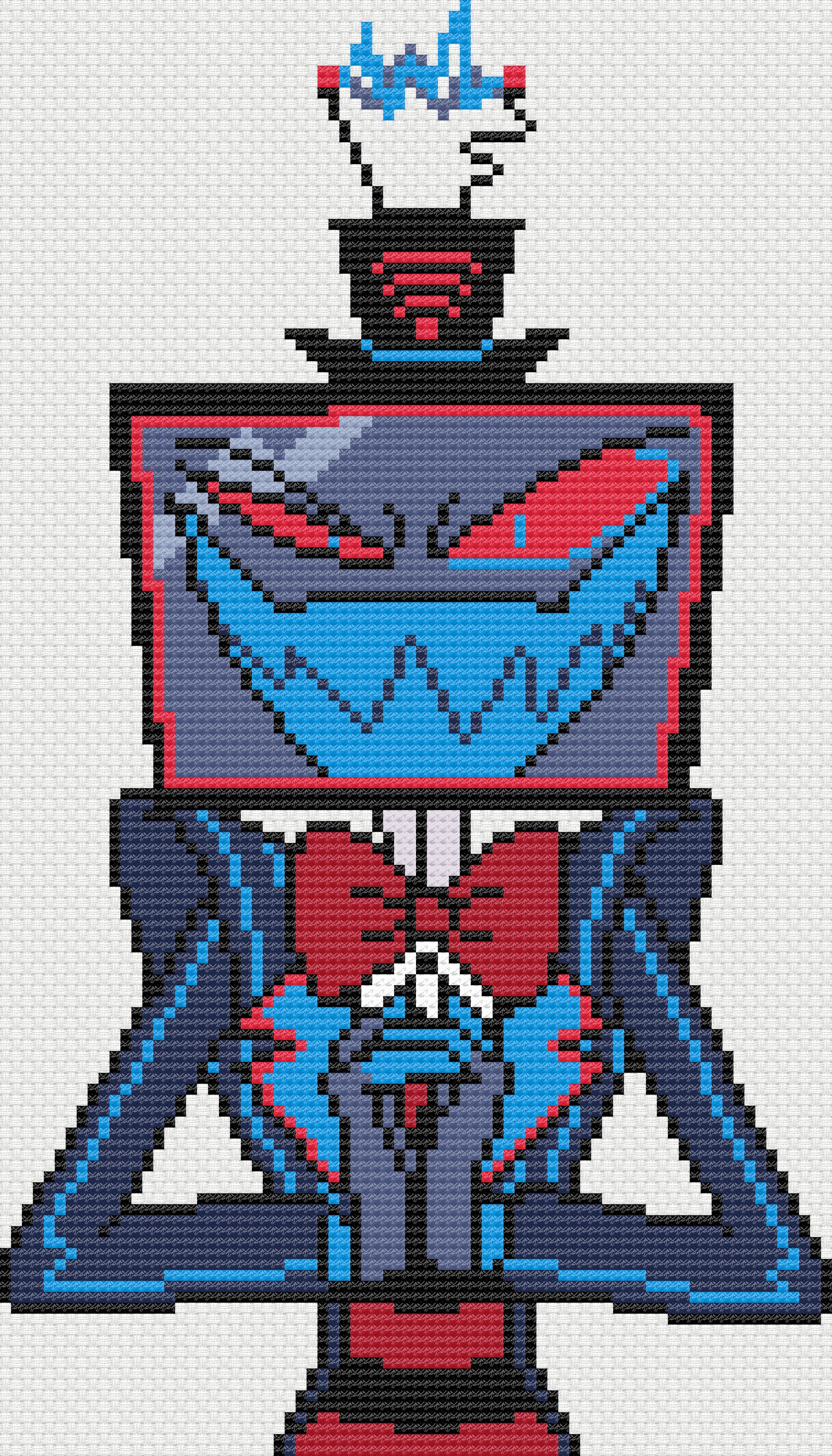 Vox the TV Demon Cross Stitch Pattern | Hazbin Hotel - Etsy