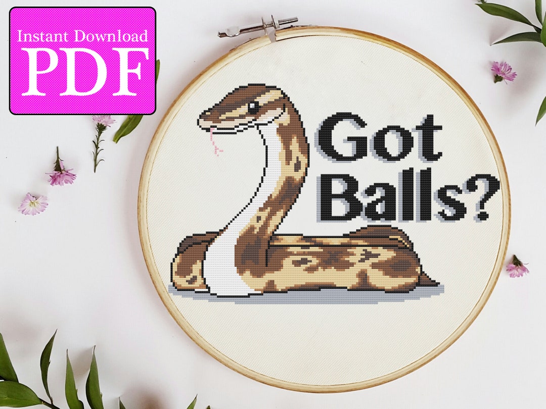 Got Balls? Ball Python Cross Stitch Pattern - Etsy