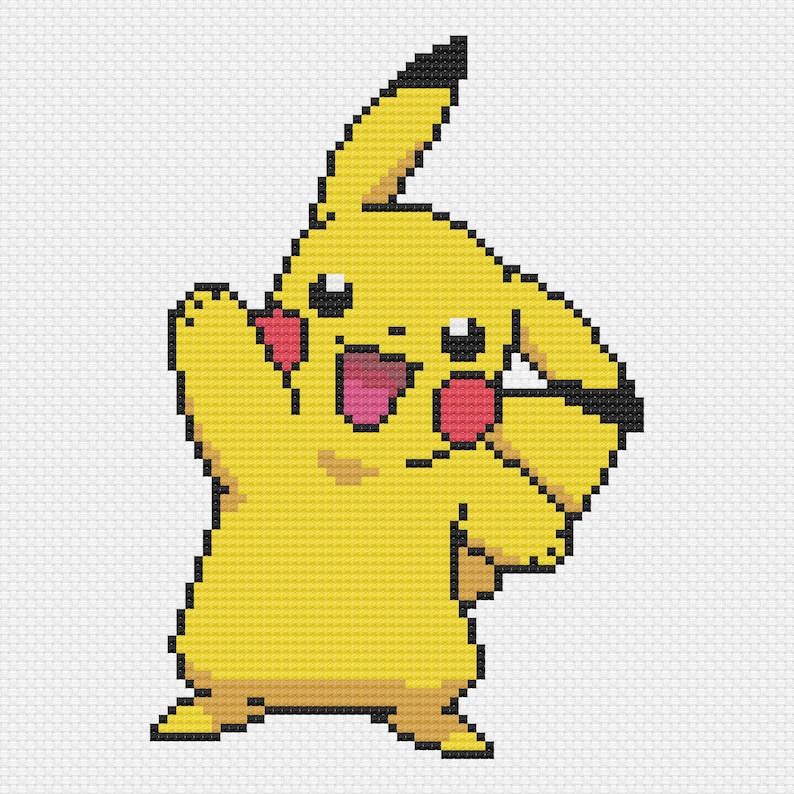 Pikachu Cross Stitch Pattern - Etsy