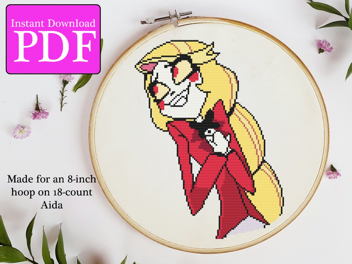 Charlie Morningstar Cross Stitch Pattern | Hazbin Hotel - Etsy