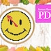 Watchman Smiley Face Pin Cross Stitch Pattern - Etsy