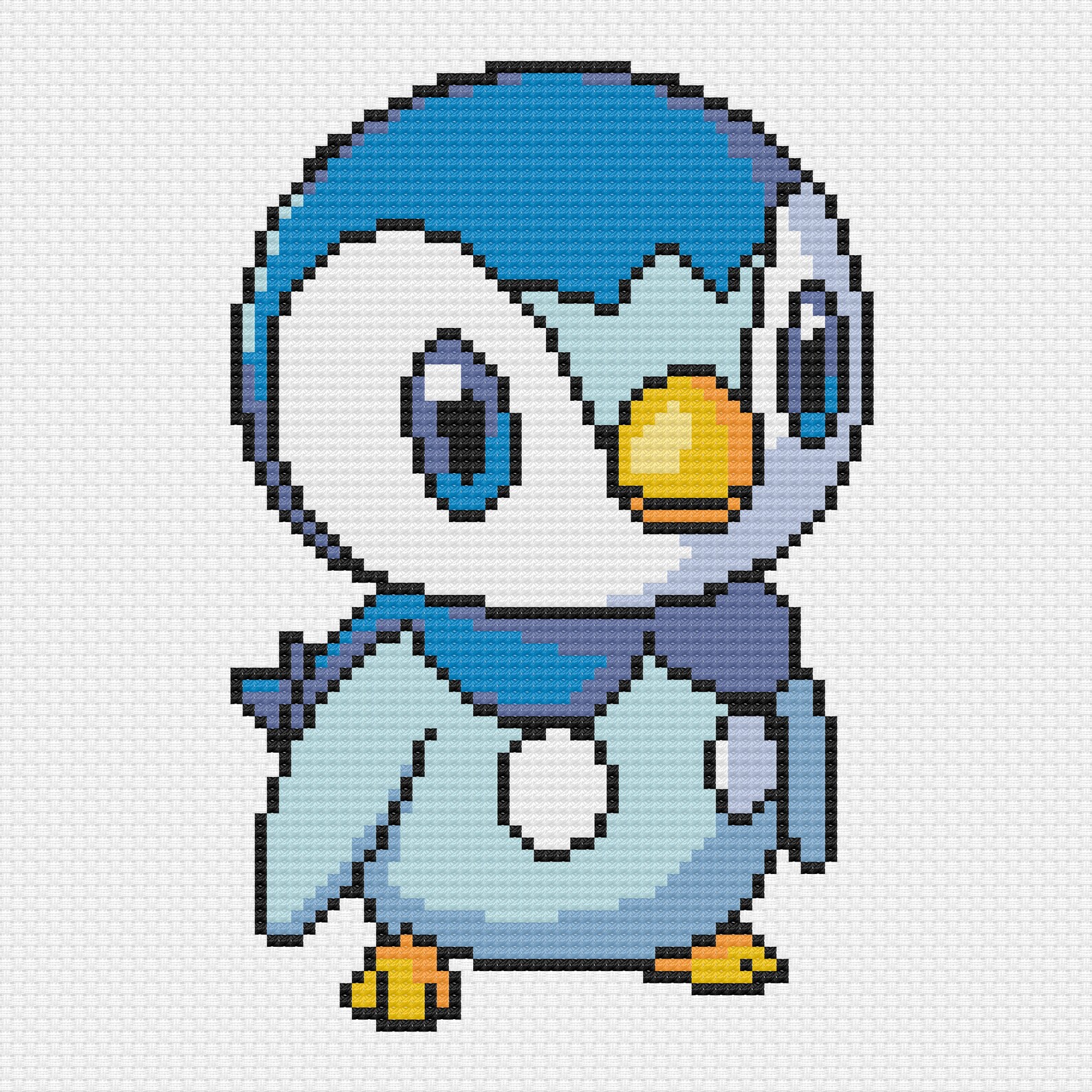 Piplup Cross Stitch Pattern | Etsy