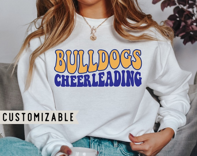 Custom Cheer Sweatshirt Cheerleading Sweatshirt, Team Mascot, Cheer ...