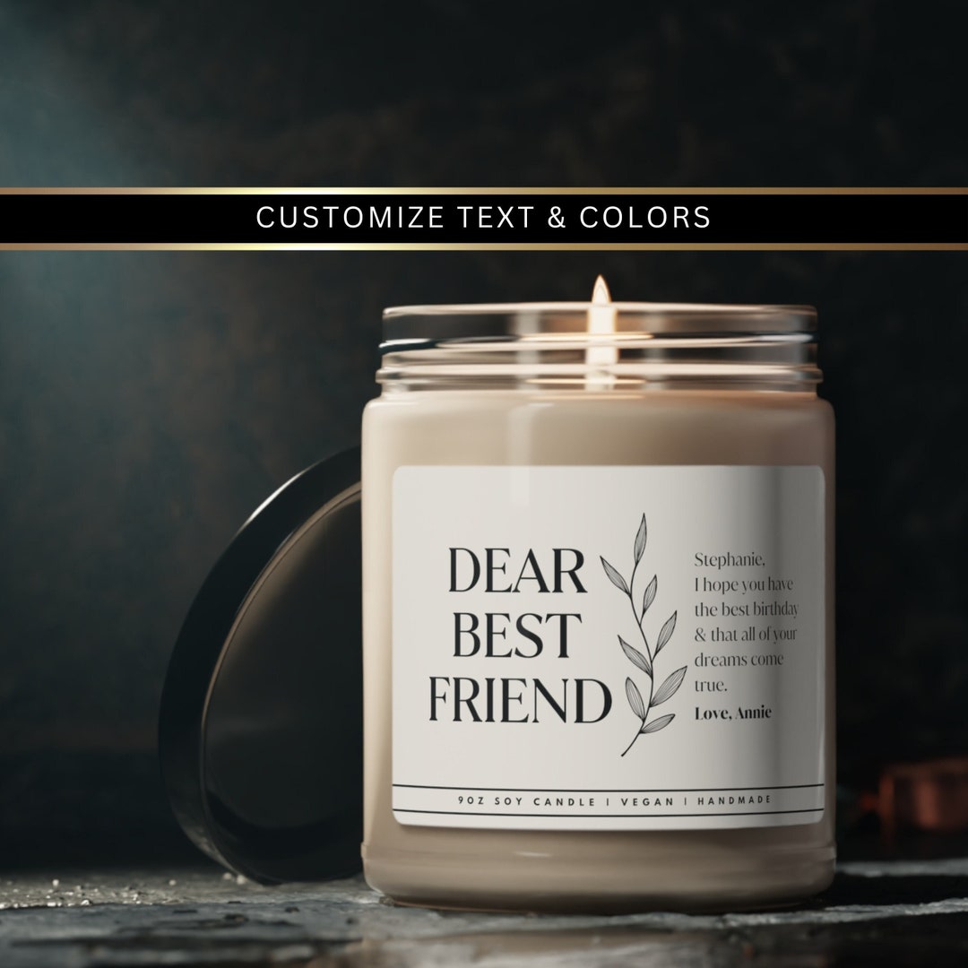 Best Friend Soy Candle | Personalized Candle, Best Friend Candle, Best ...