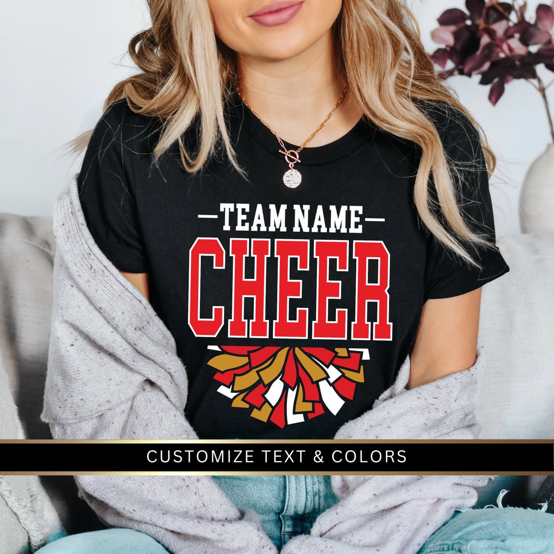Custom Cheer Tee | Cheerleading Shirt, Cheer Coach Shirt, Cheerleader ...