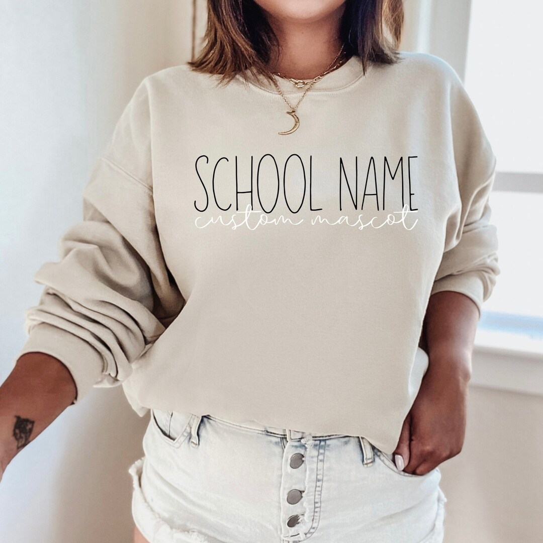 Custom Mascot Sweatshirt | Team Mascot | Crewneck Sweatshirt | Custom ...