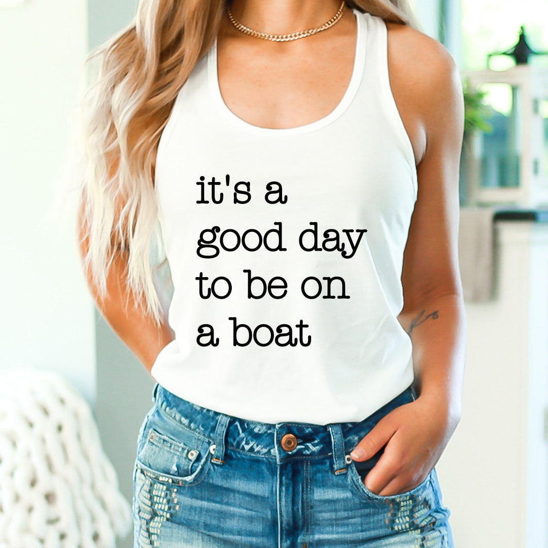 On A Boat Tank | Boat Shirt, Cruise Shirts, Summer Tank Top, Beach Tank ...