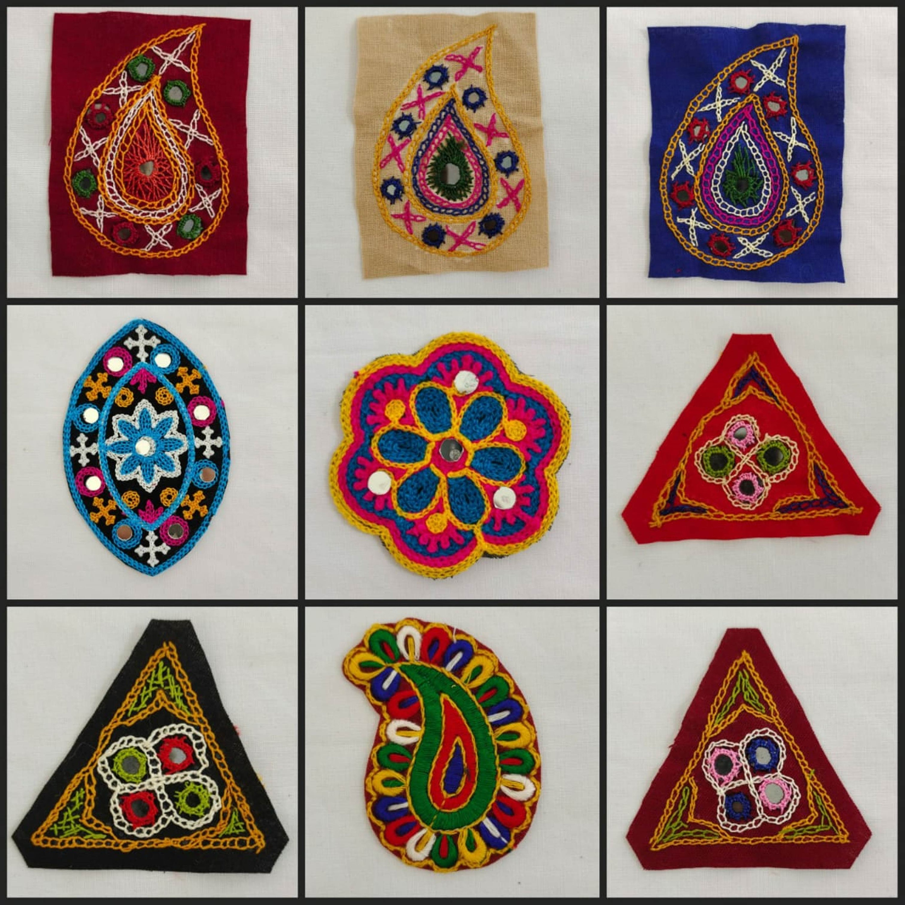 Kutch Rabari Embroidered Dresses Patches Indian Handmade Needle ...