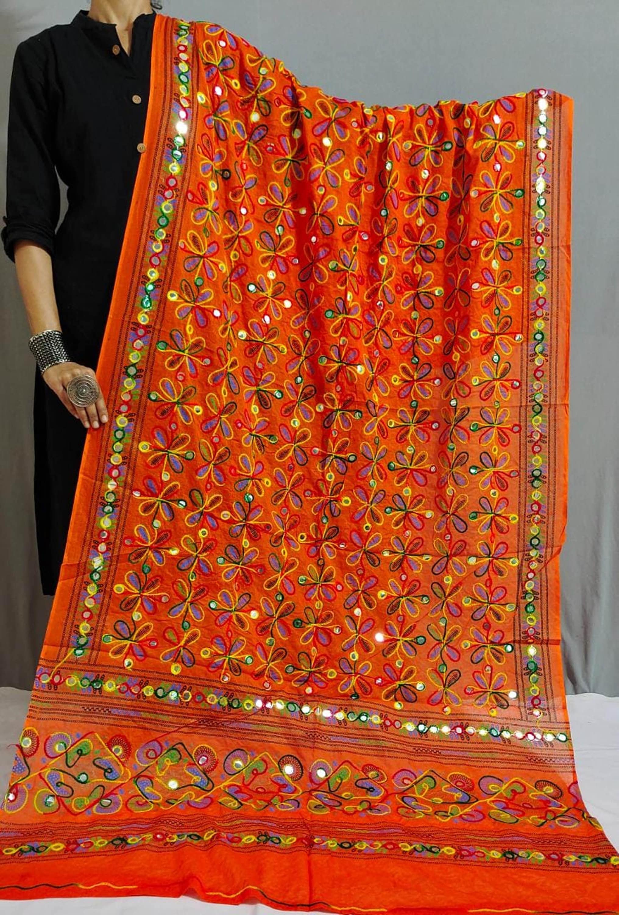 Kutch Full Embroidered Dupatta-Banjara Dupatta-Bohemian | Etsy