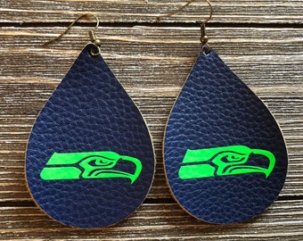 Seahawk earrings | Etsy