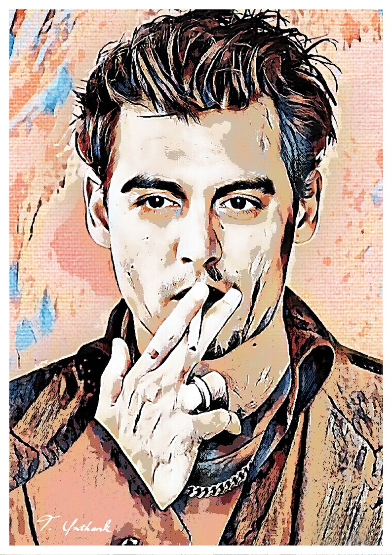 Young Johnny Depp Digital Art Print - Etsy