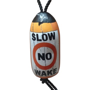 Slow No Wake Zone Outline With Circle on White With Orange A Real Maine ...