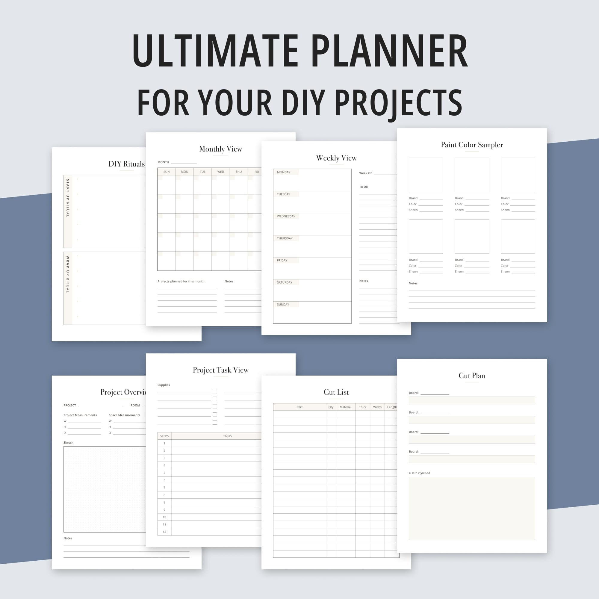 DIY Project Planner Home Renovation and Improvement, Building ...