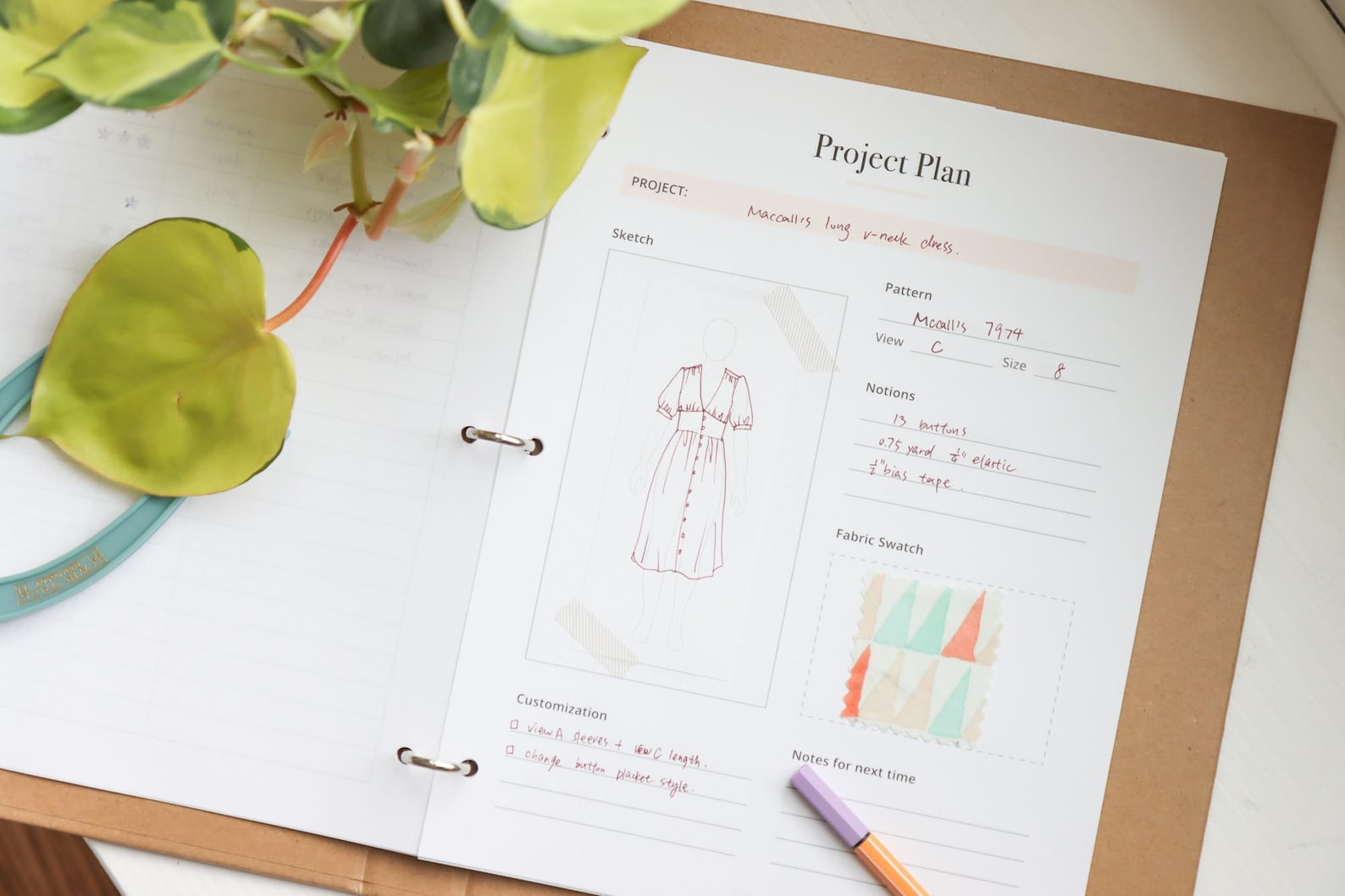 Sewing Planner Digital Printable Sewing Project Tracker A4 - Etsy