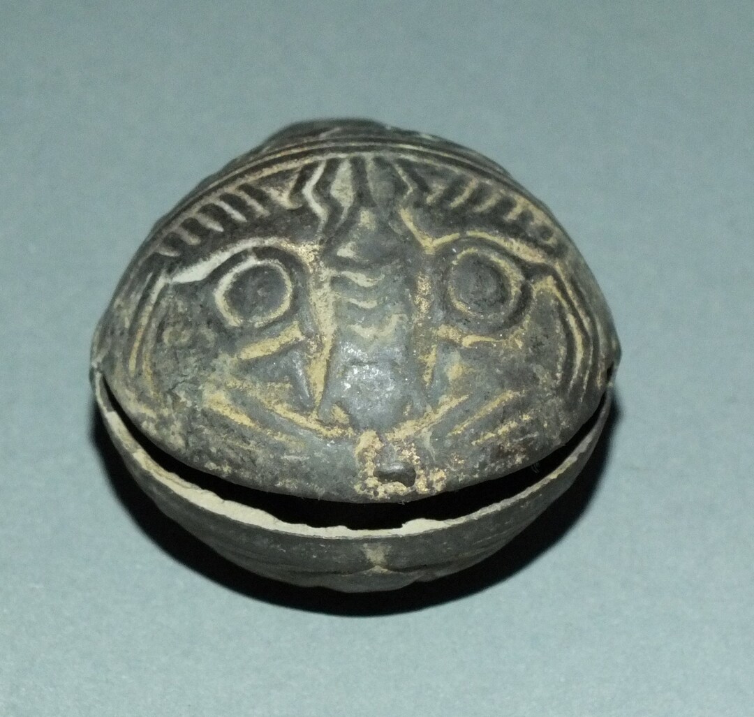 Old Bronze Aloy Bell With Demon Faces and Inscription Tibetan FREE ...