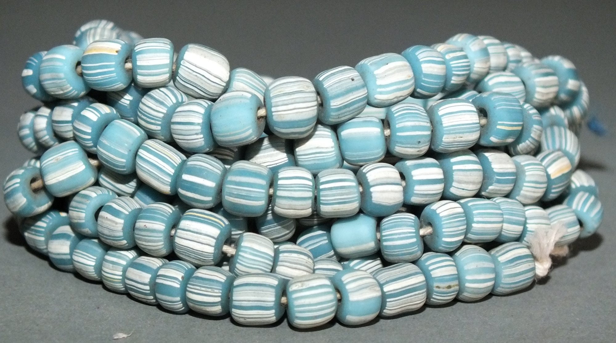 Two Necklaces Strands Handmade Small Colored Glass Beads | Etsy