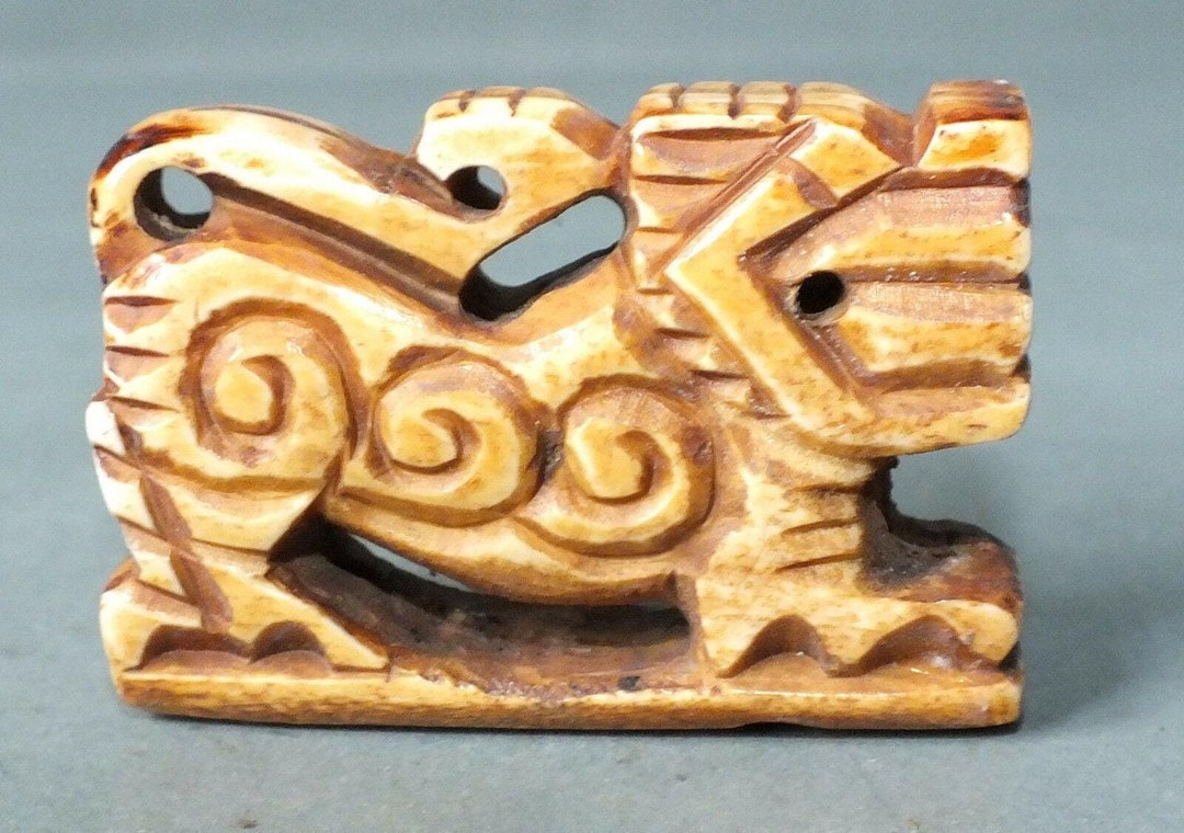 Large Bone Lion Pendant Talisman Amulet Charm Thailand - Etsy